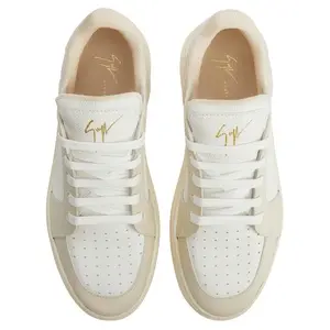 GIUSEPPE ZANOTTI Leather And Patent Leather Low-top Sneakers
