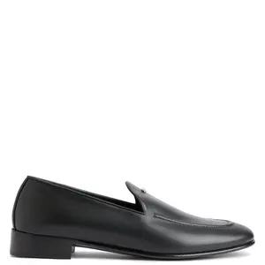 Men's Black Leather Loafers