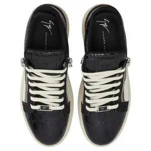 GIUSEPPE ZANOTTI Low-top Leather Sneakers - Black