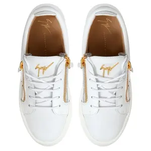 GIUSEPPE ZANOTTI Leather Low-top Sneakers - White