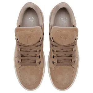 GIUSEPPE ZANOTTI Low-top Suede Sneakers - Beige
