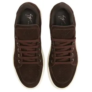 GIUSEPPE ZANOTTI Low-top Suede Sneakers - Brown