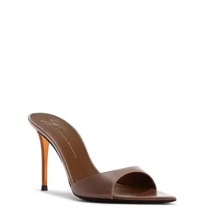 GIUSEPPE ZANOTTI Intriigo 90 Leather Mule Sandals - Brown