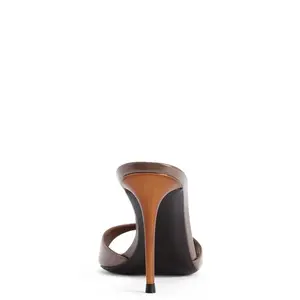 GIUSEPPE ZANOTTI Intriigo 90 Leather Mule Sandals - Brown