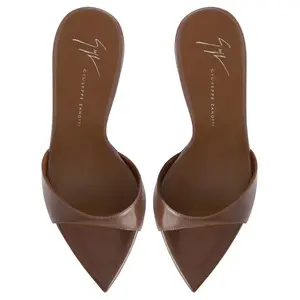 GIUSEPPE ZANOTTI Intriigo 90 Leather Mule Sandals - Brown