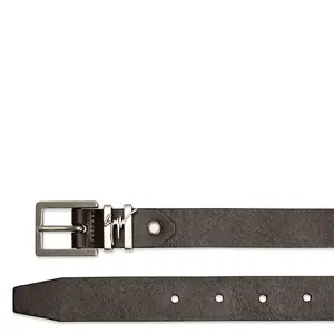 GIUSEPPE ZANOTTI Leather Belt With Branded Buckle - Brown