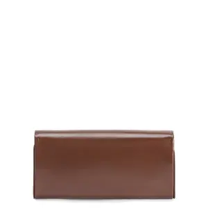 GIUSEPPE ZANOTTI Flutie Leather Clutch - Brown