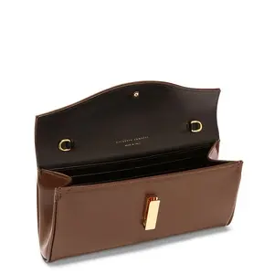 GIUSEPPE ZANOTTI Flutie Leather Clutch - Brown
