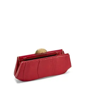 GIUSEPPE ZANOTTI Elaphe Carinata Clutch - Red