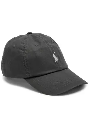 Ralph Lauren Polo Ralph Lauren Logo-Embroidered Cotton-Twill Cap Grey