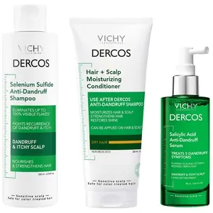 VICHY Dercos Anti-dandruff Routine With Hydrating Scalp Treatment Serum - One-color