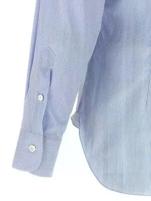 BARBA NAPOLI Striped Pin-tuck Shirt - Blue