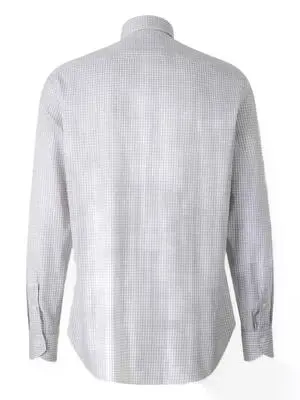 Canali Checked Long-sleeved Shirt