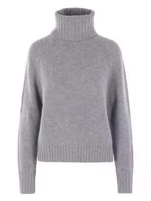 ALLUDE Turtleneck Ribbed Wool-cashmere Sweater