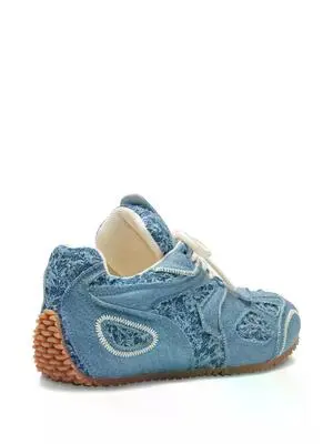Axel Arigato Slow Runner Frayed Denim Low-top Sneakers - Blue