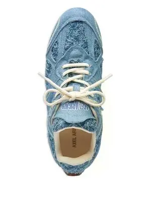 Axel Arigato Slow Runner Frayed Denim Low-top Sneakers - Blue