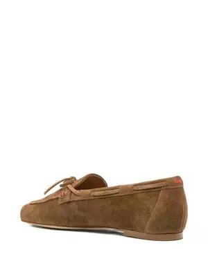 AeydĒ Jasper Bow-detail Loafers - Brown