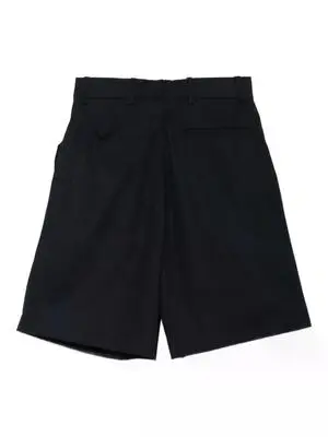 CHARLES JEFFREY Belted Pinstriped Shorts