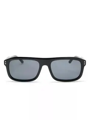 Isabel Marant Logo-engraved Rectangle-frame Sunglasses - Black