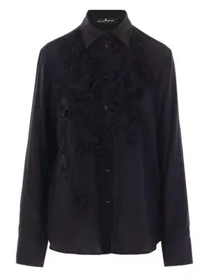 Ermanno Scervino Ruffle-detail Shirt - Black