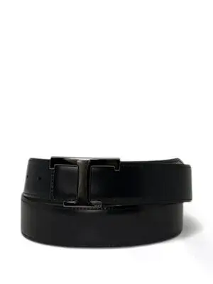 TOD'S T Buckle Reversible Belt - Black