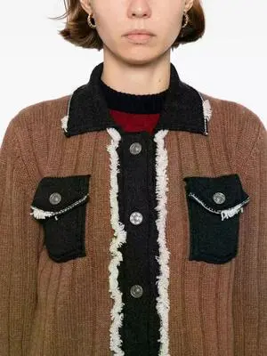 BARRIE Knitted Jacket - Brown