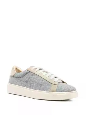 Eleventy Wool-blend Lace-up Sneakers