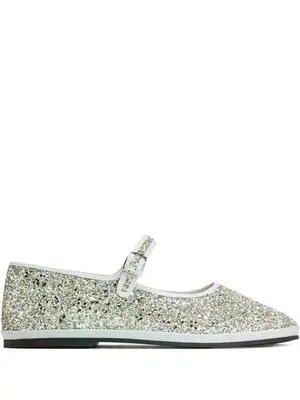 CAPULETTE Glitter-embellished Ballet Flats