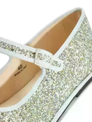CAPULETTE Glitter-embellished Ballet Flats