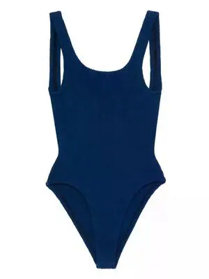 Hunza G Square-Neck One-Piece Swimsuit Blue