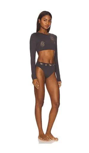 UNDERSTATED LEATHER Rashguard Bikini Set