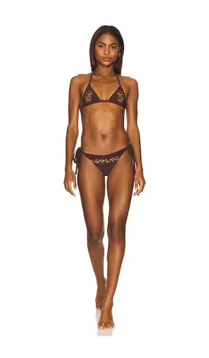 UNDERSTATED LEATHER String Bikini Set - Black