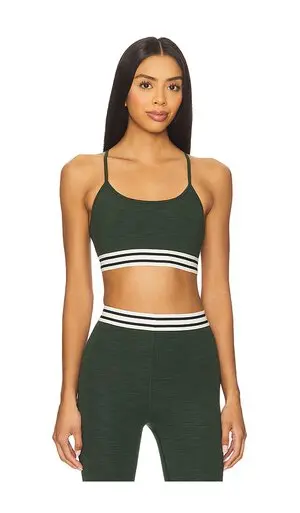 Splits59 Cali Active Rib Sports Bra In Dark Green - Heather Military