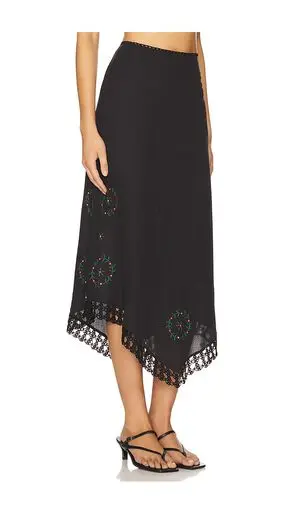 Rixo Imola Embroidered Skirt