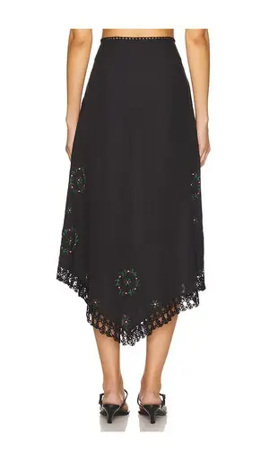 Rixo Imola Embroidered Skirt