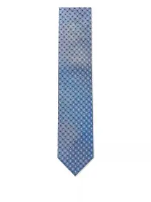 Corneliani Geometric-pattern Necktie - Blue