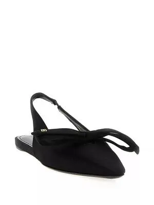 Balenciaga Nano Bow Slingback Flat Pumps