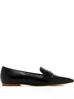 Magnanni Pointed-toe Penny Loafers - Black