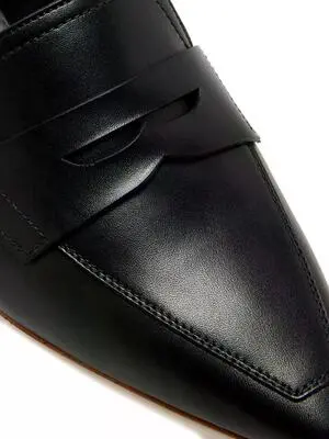 Magnanni Pointed-toe Penny Loafers - Black