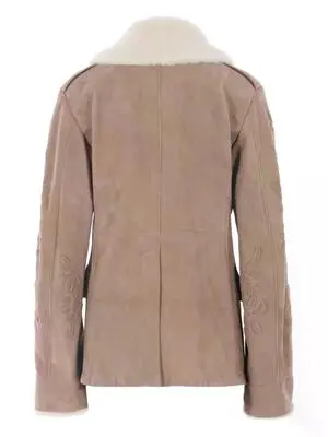 Ermanno Scervino Embroidered Sheepskin Jacket