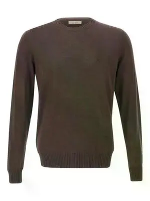 FILIPPO DE LAURENTIIS Crew Neck Wool Sweater - Brown