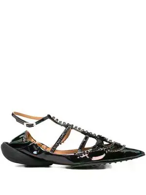 13 09 SR Tootsy Crystal-embellished Ballet Flats - Blue