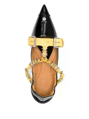 13 09 SR Patsy Pointed-toe Buckled Ballet Flats