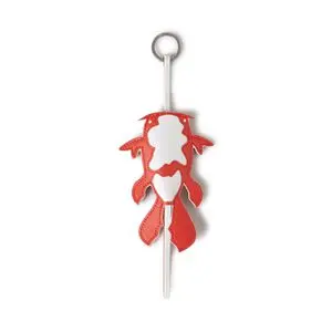 Mulberry Koi Fish Keyring - Coral Silky Calf