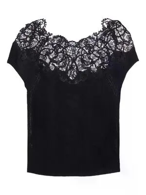 Ermanno Scervino Lace-insert Knit Top