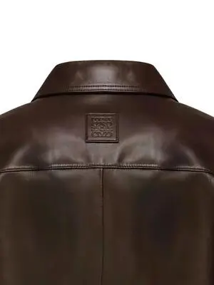 Loewe Button-fastening Leather Shirt Jacket