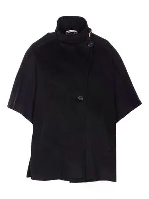 Max Mara Button-fastening High-neck Cape
