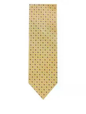 Corneliani Geometric-pattern Neck Tie - Yellow