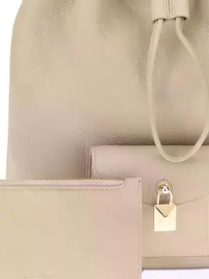 Loro Piana Leather Drawstring Backpack