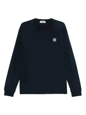 Stone Island Logo-patch Long-sleeve Sweatshirt
